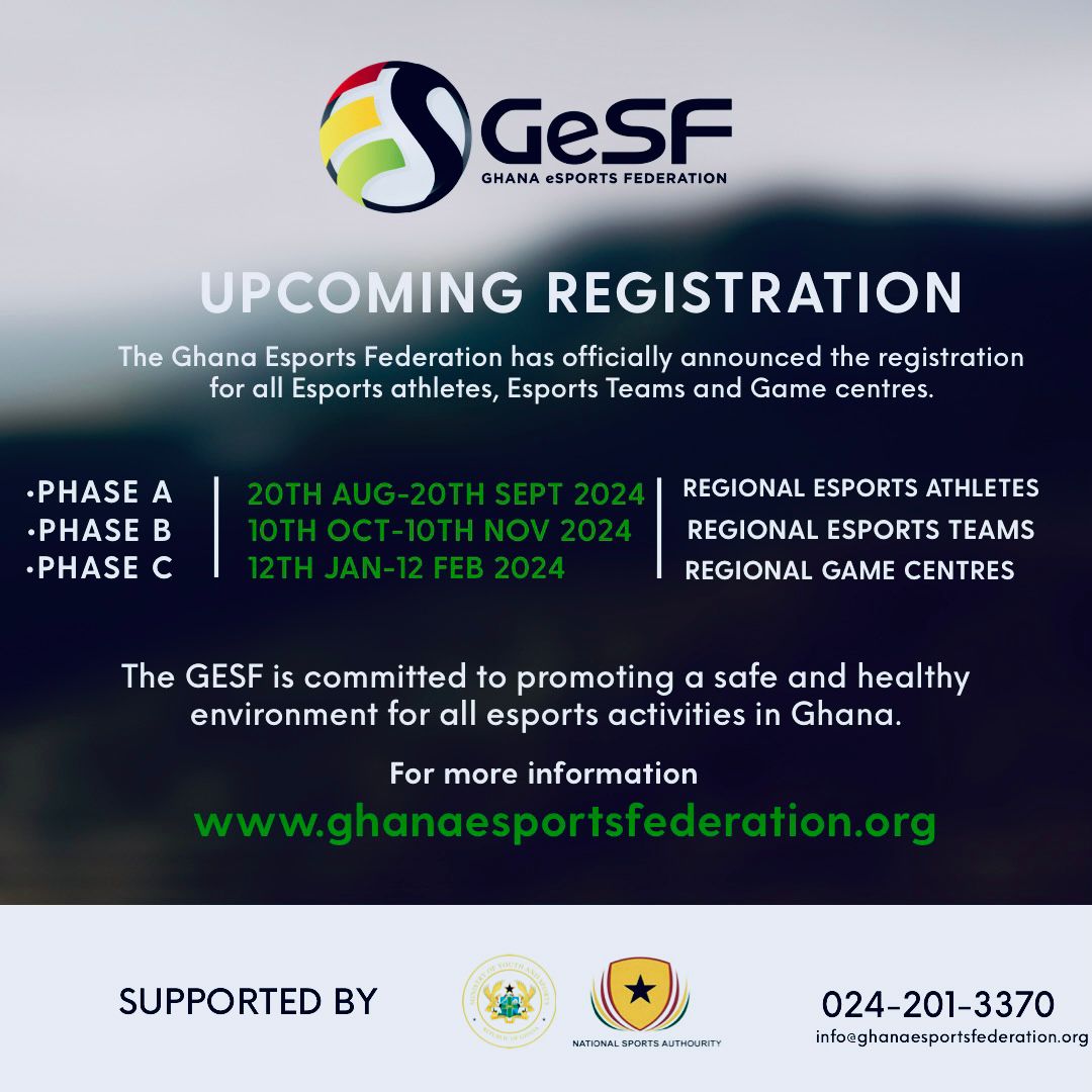 The Ghana Esports Federation has officially announced the registration ...